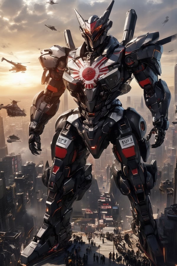 Massive ninja-themed robot in | image created by maehara | Tensor.Art
