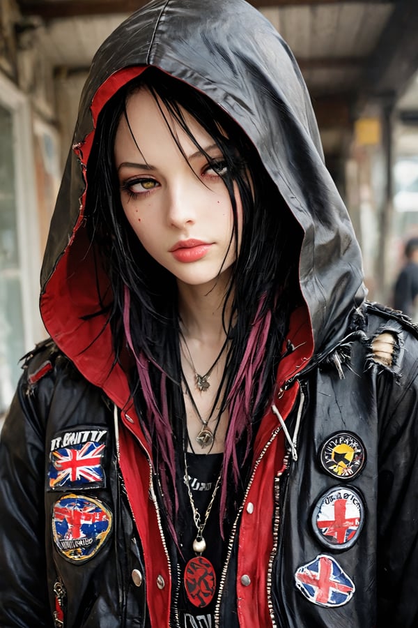 punk rock fashion Little Red R | image created by maehara | Tensor.Art
