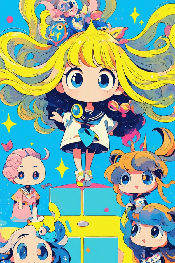 A kitschy and pop-style anime | image created by maehara | Tensor.Art