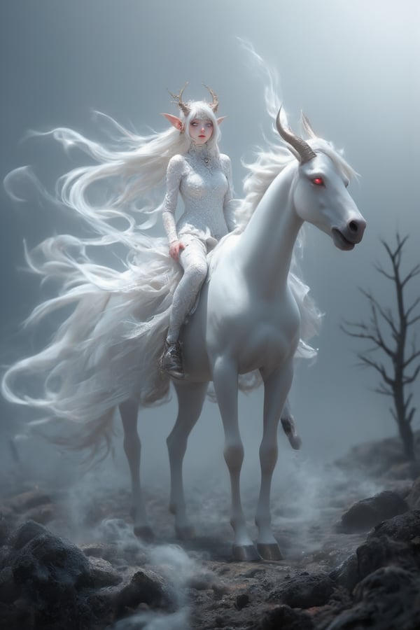 1girl,An ethereal albino demon | image created by maehara | Tensor.Art