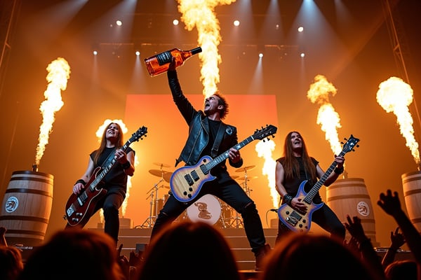 An intense metal concert perfo | image created by maehara | Tensor.Art