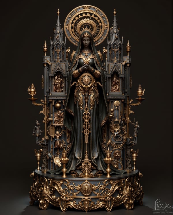 intricate gothic sculpture in | image created by maehara | Tensor.Art