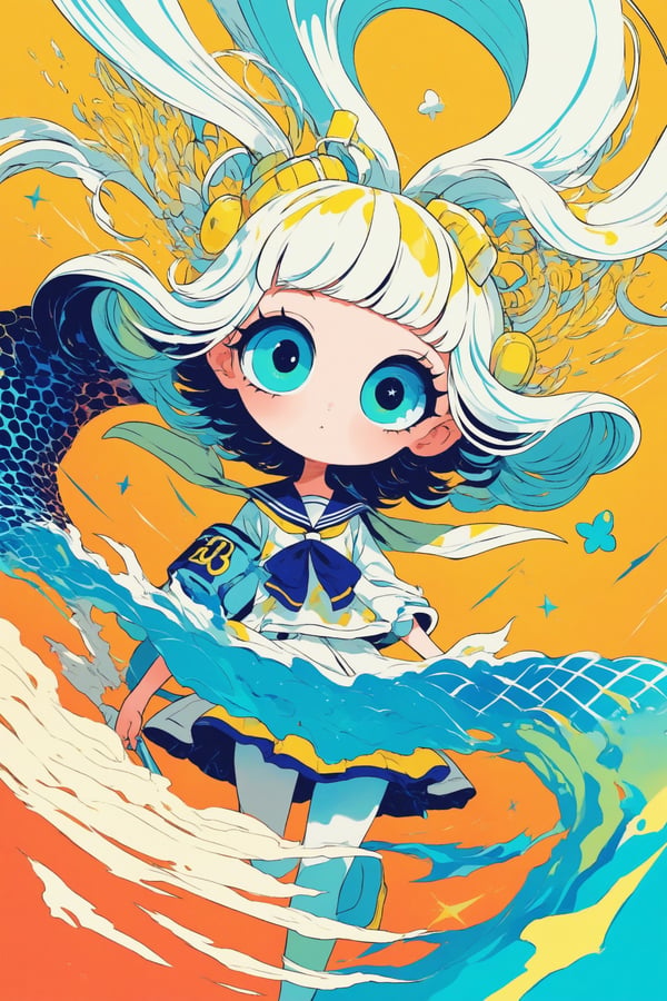 A kitschy and pop-style anime | image created by maehara | Tensor.Art