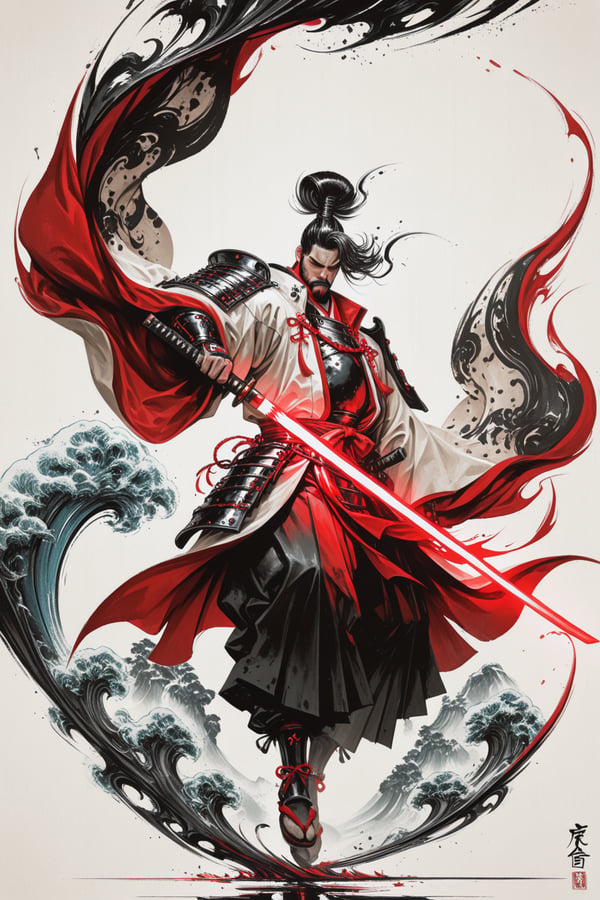 1man,elder samurai,middle age, | image created by maehara | Tensor.Art