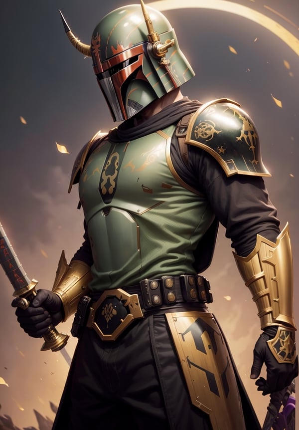 The Boba Fett Shogun displays | image created by King1980 | Tensor.Art