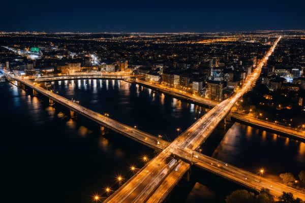 Skyscrapers, night city, city | image created by A.I. DIGITAL ARTS N.Y ...