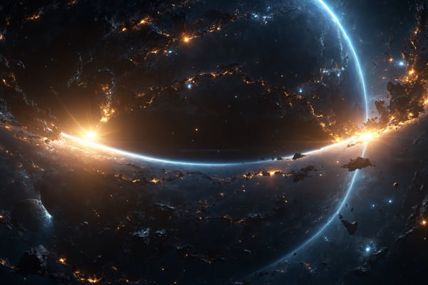 Earthlike planets, asteroid b | image created by A.I. DIGITAL ARTS N.Y ...