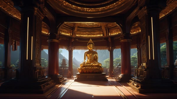 BUDA TEMPLE, | image created by A.I. DIGITAL ARTS N.Y | Tensor.Art