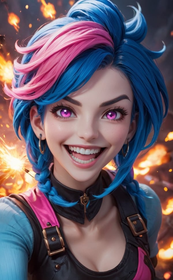Jinx (league of legends), mani | image created by chillpixel | Tensor.Art