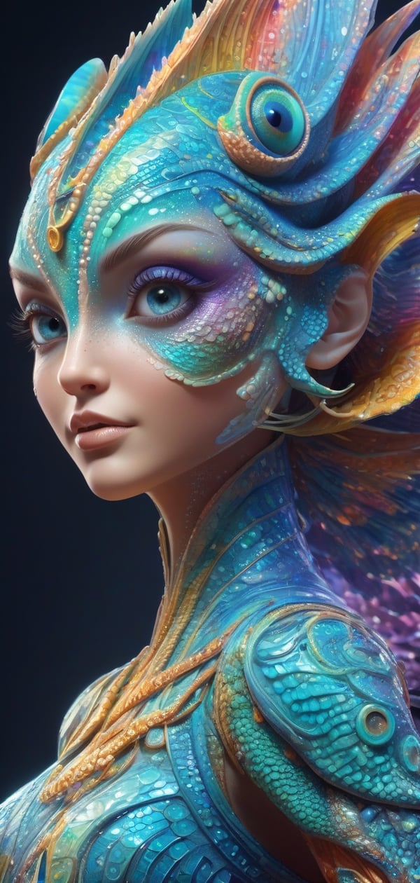 Mystic Girl chameleon | image created by Stolenickname | Tensor.Art