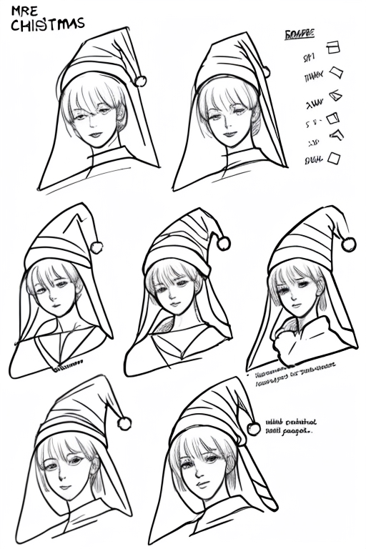 how to draw a christmas hat | image created by aaamovaaa854 | Tensor.Art
