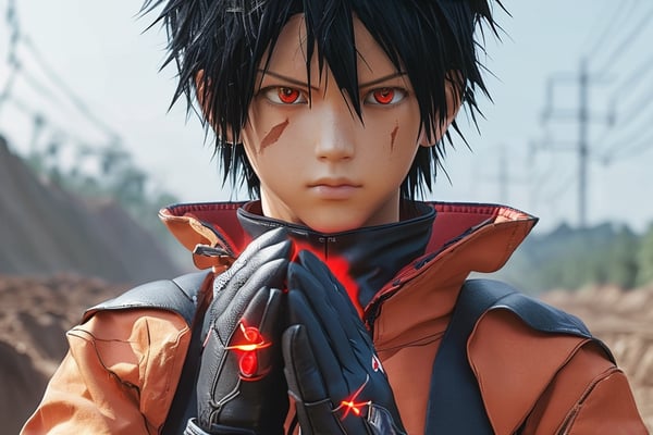 1boy, red eyes, male focus, bl | image created by SakuraDasArts ...
