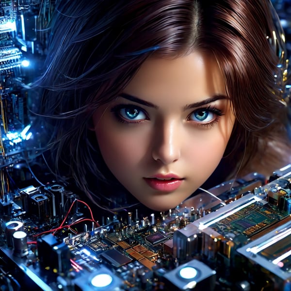 beautiful girl repairing a qua | image created by Anna ai art | Tensor.Art