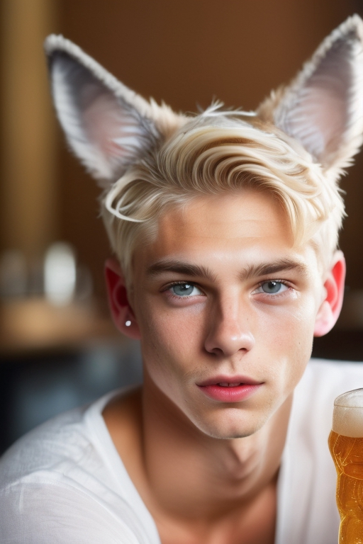 Cute Blond Boy Werewolf Restau | image created by Luc | Tensor.Art