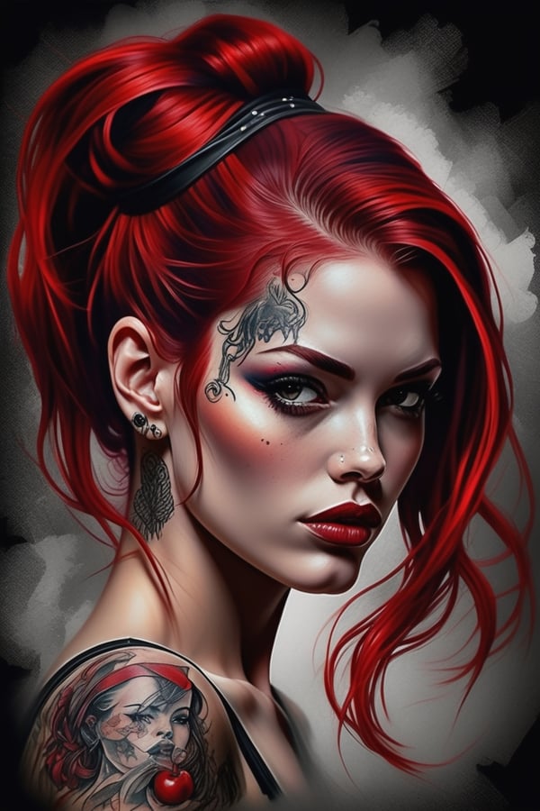 Tattoo sketch, by enki bilal, | image created by Chongas | Tensor.Art