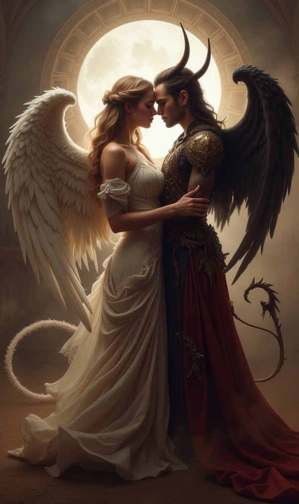 Ángel o demonio | image created by Drll | Tensor.Art