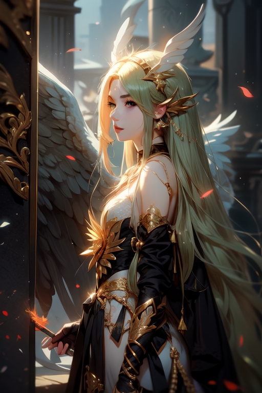 girl, dragon, knight, guards, | image created by KhiJhi | Tensor.Art