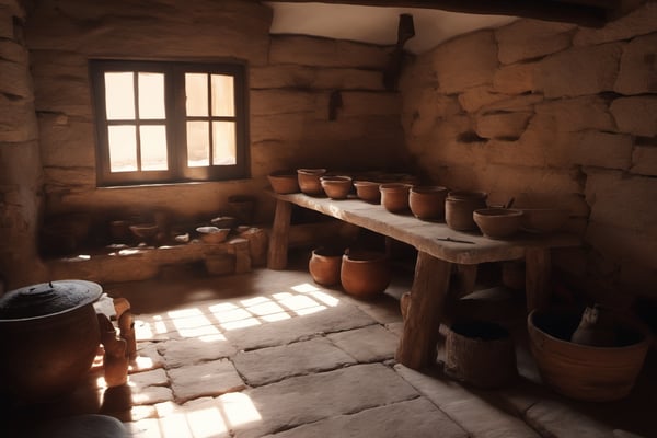 ancient house in Israel, 1st-c | image created by Widi | Tensor.Art
