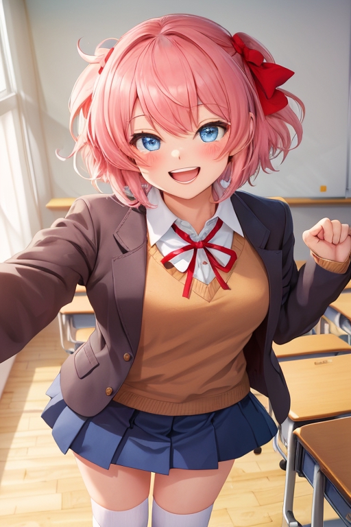Sayori (Doki Doki Literature | image created by FullVoid | Tensor.Art