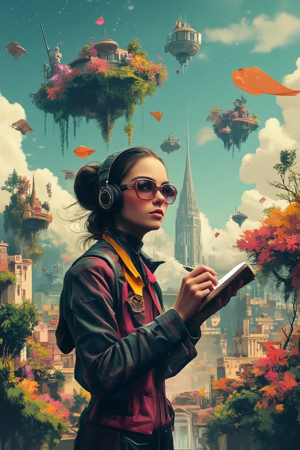 Future Artist in the City, | image created by arc | Tensor.Art