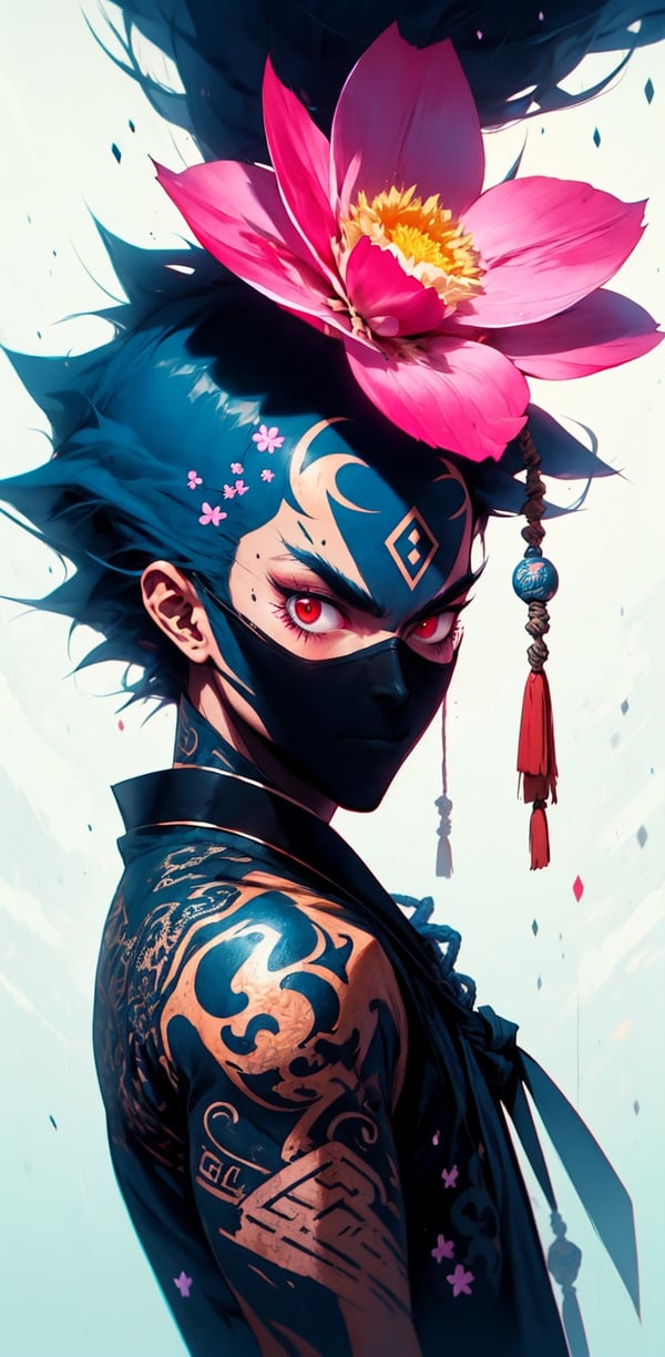 Flower Ninja | image created by Bararat | Tensor.Art