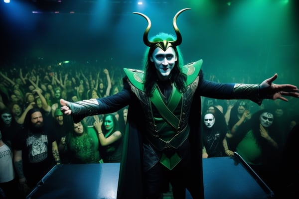 Metal AU Loki | image created by FAB1999 | Tensor.Art