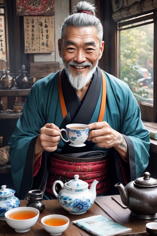 Happy Uncle Iroh | image created by LaRecalcada | Tensor.Art