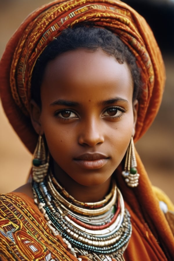 Ethiopian girls on traditional | image created by LaRecalcada | Tensor.Art