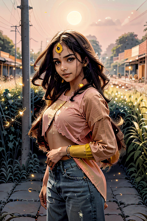 A vibrant, sun-kissed portrait | image created by Servibot | Tensor.Art