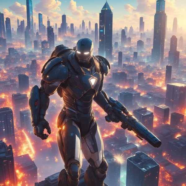 iron man, Warframe. mechanical | image created by TXZN | Tensor.Art