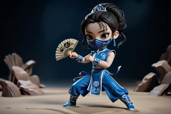 Princess Kitana chibi style, b | image created by winter | Tensor.Art