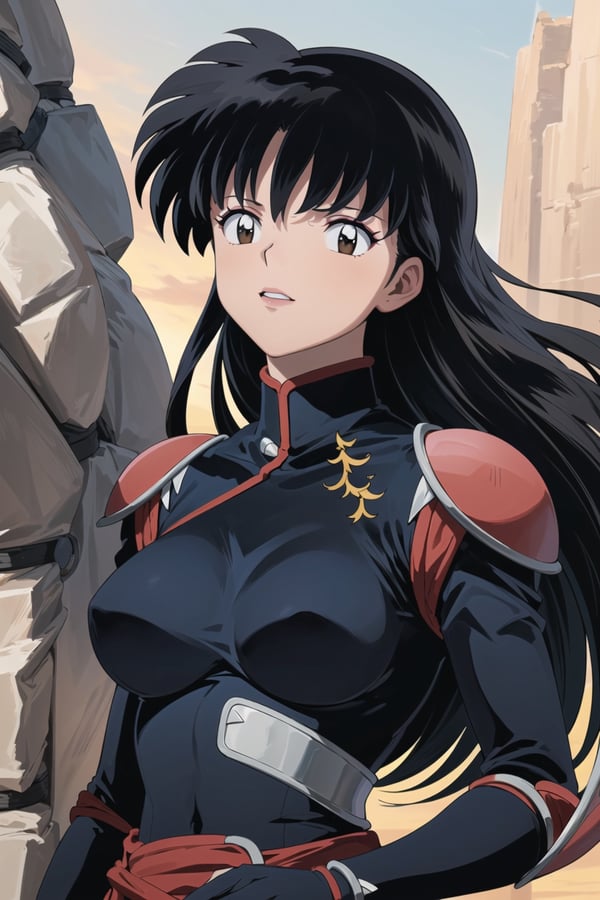 Kagome with Sango Armor | image created by Sumire Silva | Tensor.Art