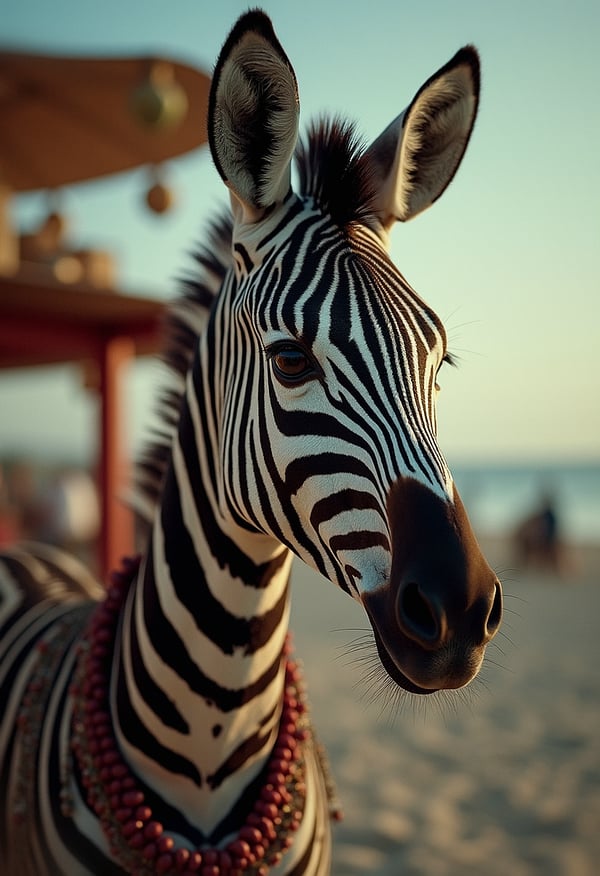 Beautiful zebra in Mexican att | image created by Ivan B.A. | Tensor.Art