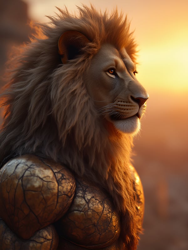 Mr Lion's Face | image created by Ivan B.A. | Tensor.Art