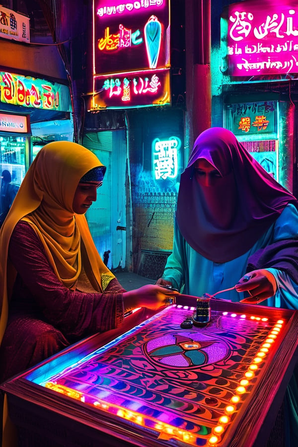Arabian Cyberpunk 2 | image created by synthetica | Tensor.Art