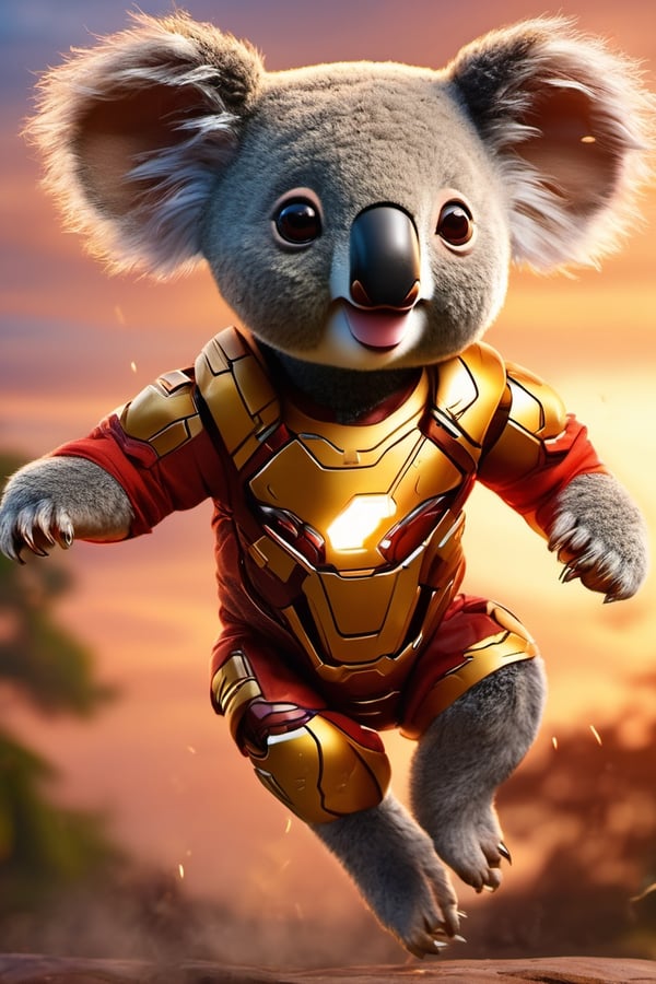 koala wearing super hero suit | image created by Katar_Fantasy | Tensor.Art