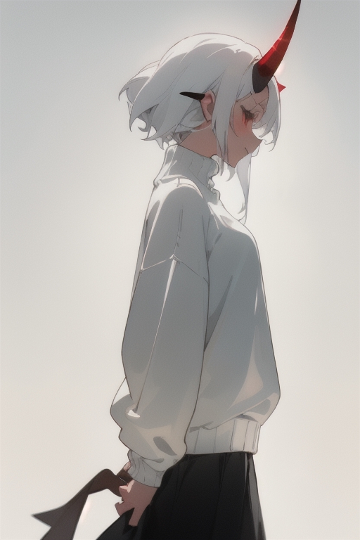 Anime girl, stands there and i | image created by rami | Tensor.Art