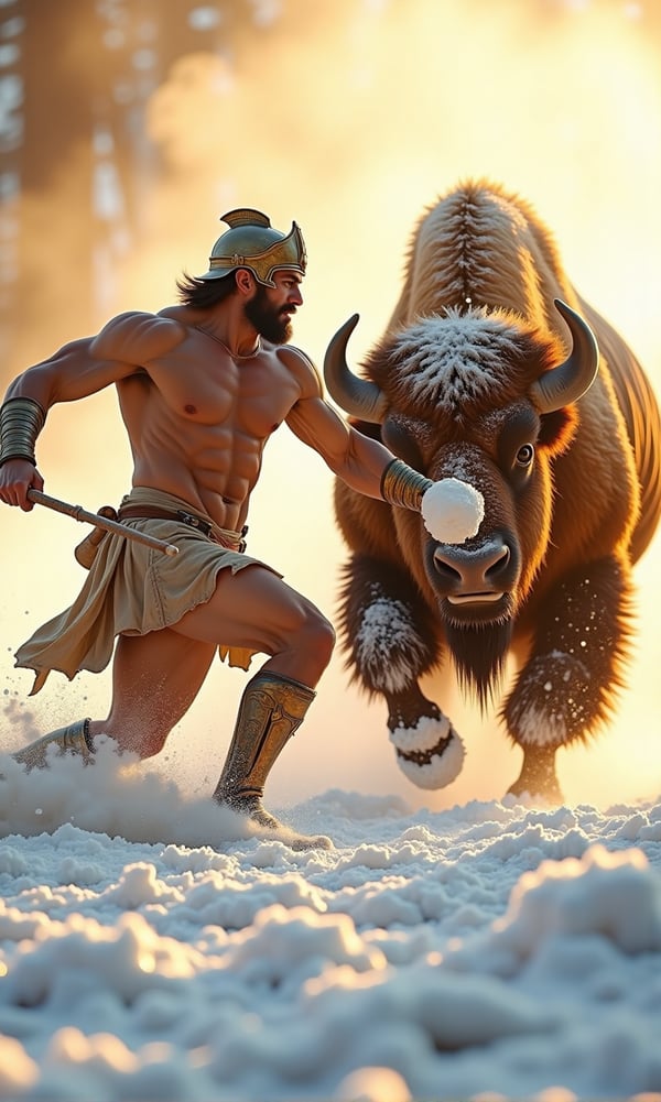 A muscular, light-skinned man, | image created by tensifai | Tensor.Art