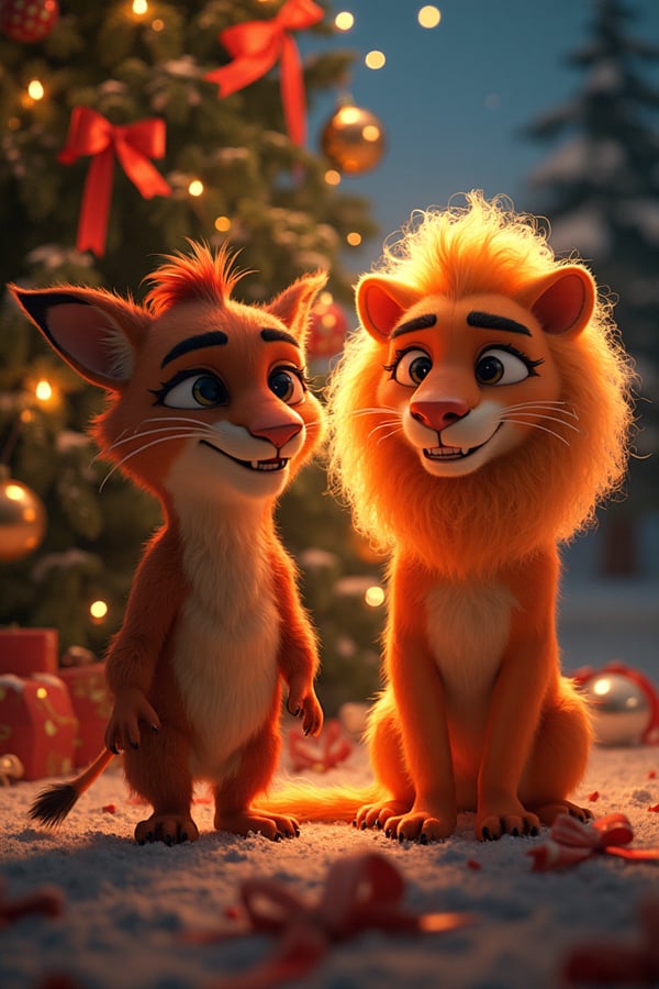 a Zootopia & a lion king both | image created by tensifai | Tensor.Art