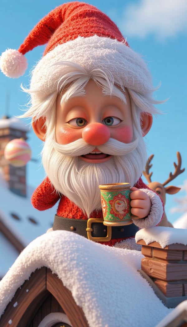 3D render, cartoon Santa Claus | image created by tensifai | Tensor.Art