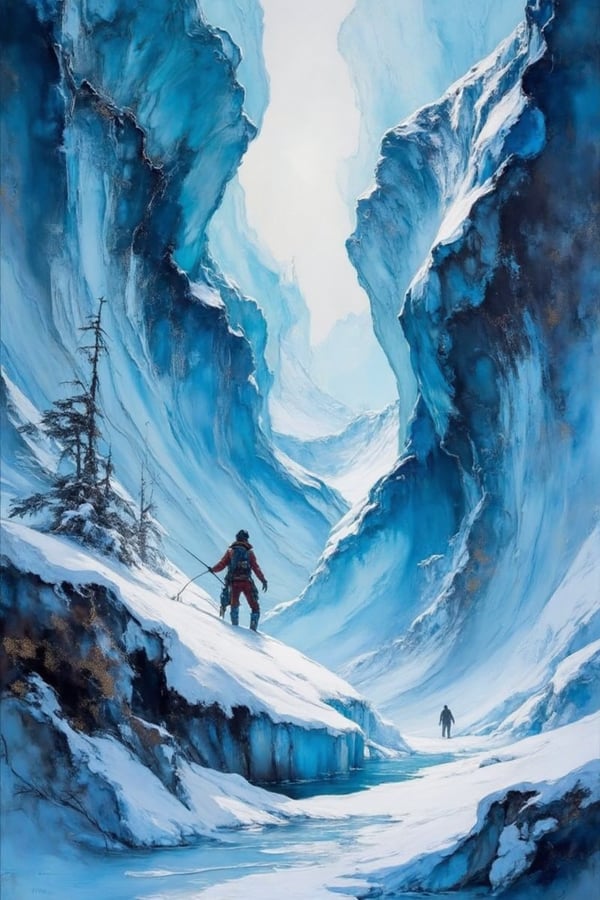 rime ice, Antarctica, art by g | image created by Tavitaniko | Tensor.Art