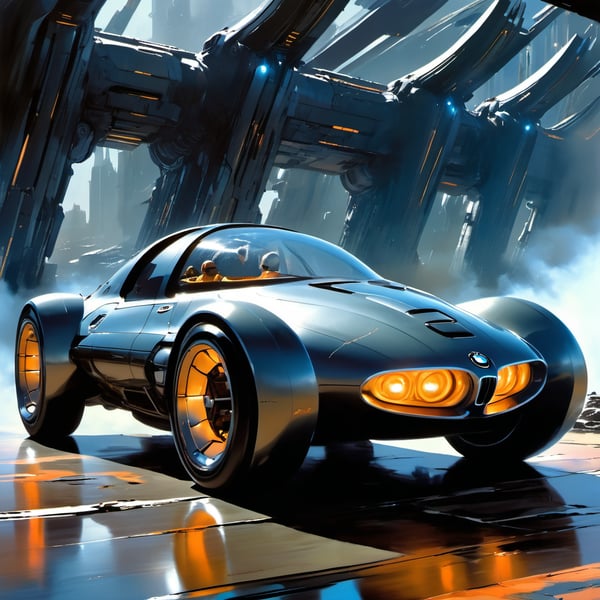 a futuristic bmw concept car, | image created by Tavitaniko | Tensor.Art