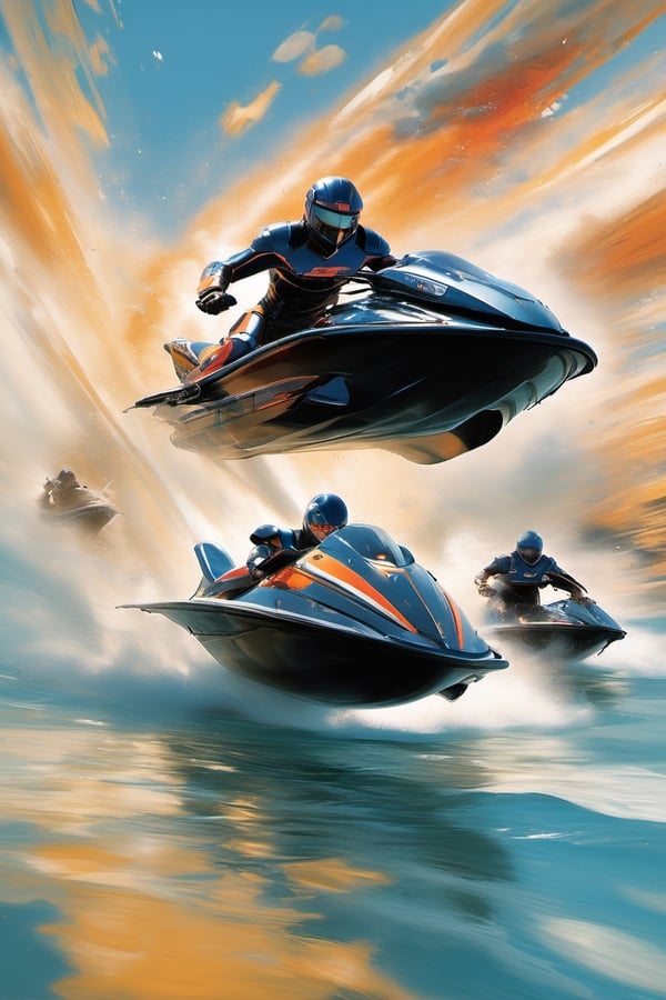 a futuristic concept JetSki, r | image created by Tavitaniko | Tensor.Art