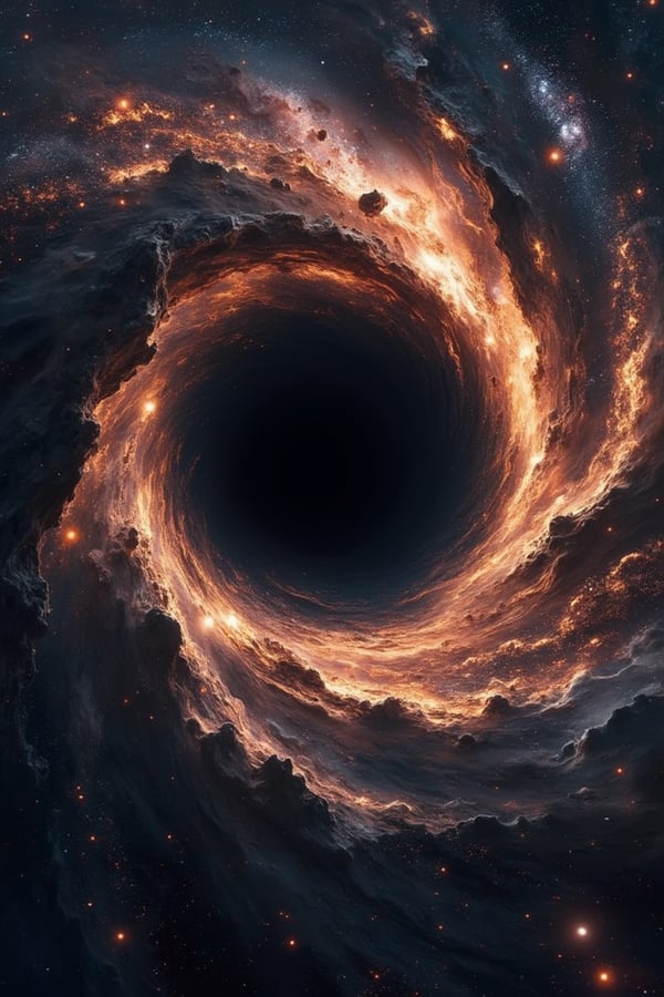 A cosmic abyssal void with an | image created by MidnAi | Tensor.Art