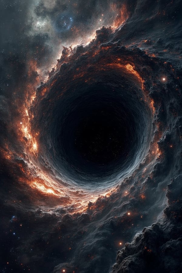A cosmic abyssal void with an | image created by MidnAi | Tensor.Art
