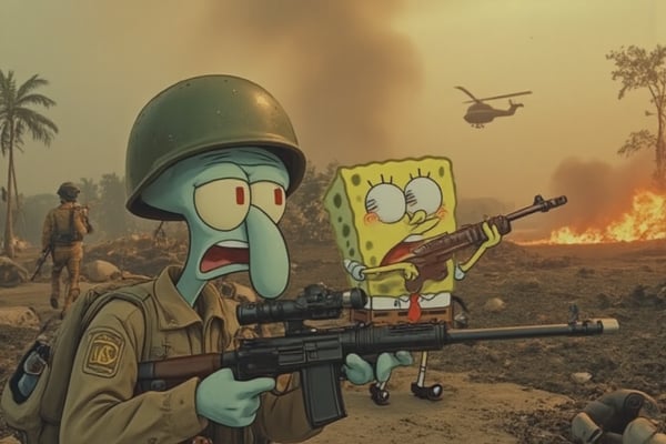 CALAMARDO Y BOB ESPONJA | image created by user_640244324046705937 ...