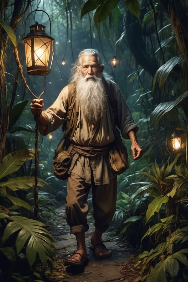 An aged, animated man with a l | image created by Baseta Tube | Tensor.Art