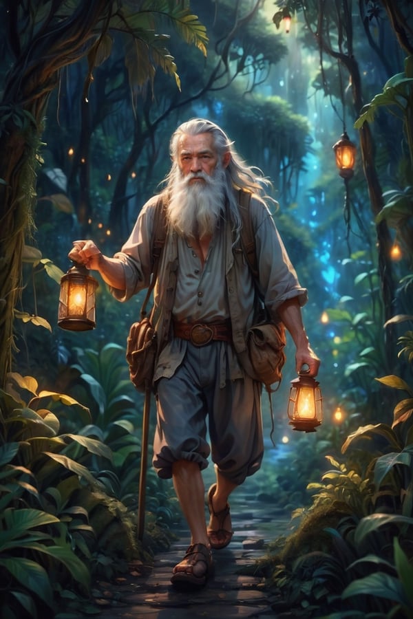 An aged, animated man with a l | image created by Baseta Tube | Tensor.Art