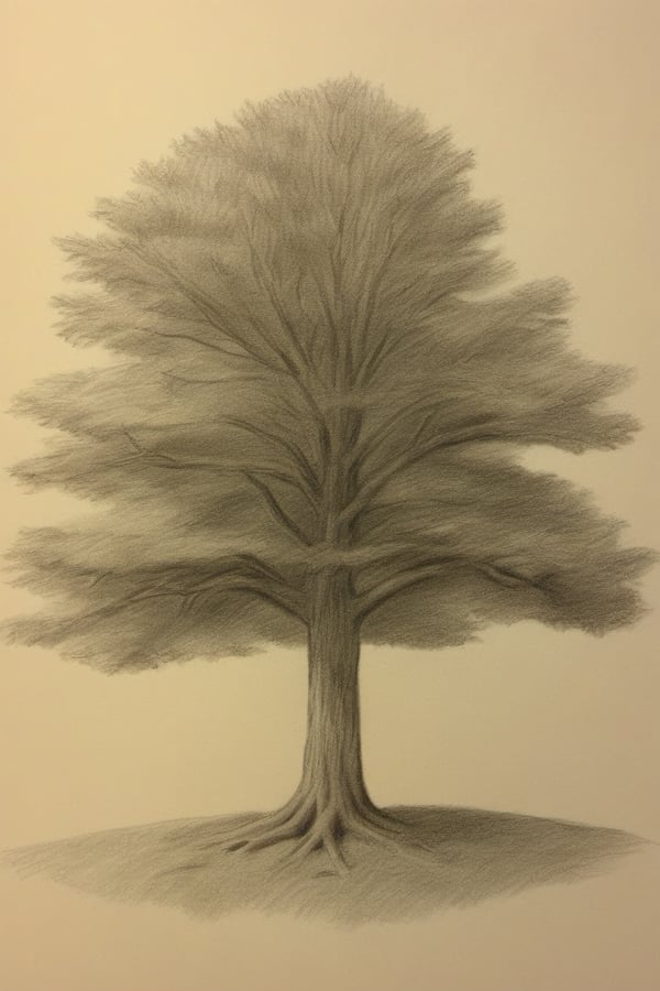 Tree, Pencil Draw | image created by yangmita | Tensor.Art