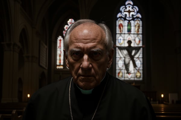 70v old priest and face like d | image created by Rusakko82 | Tensor.Art